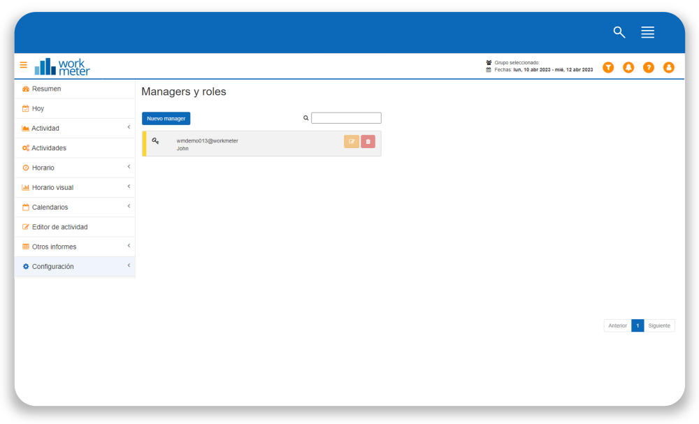 Manager y roles - Help Workmeter