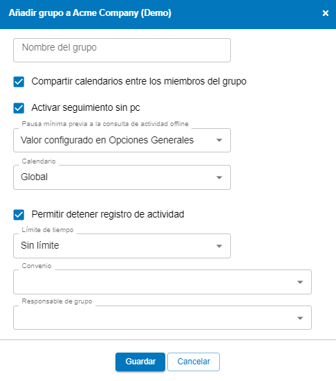 Grupos - Help Workmeter
