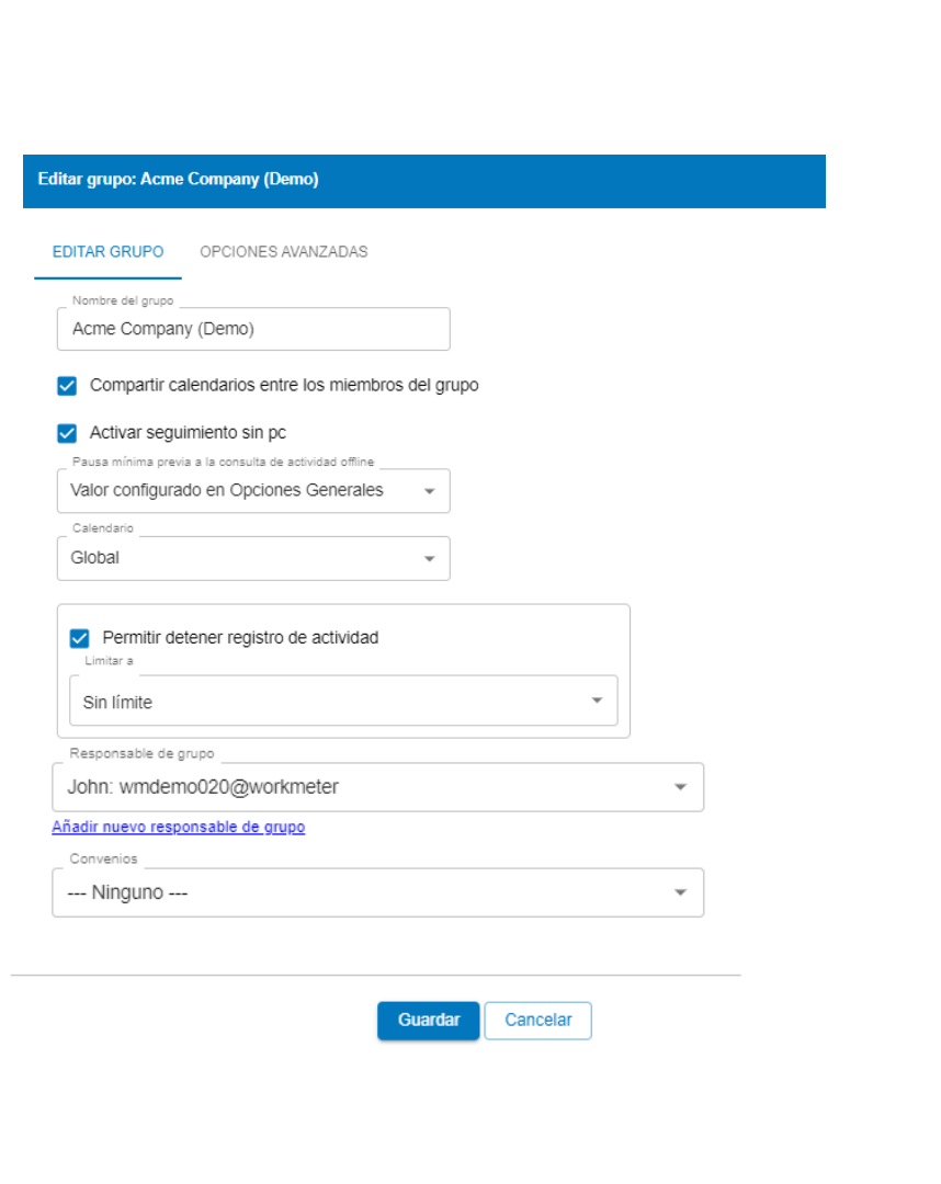 Grupos - Help Workmeter